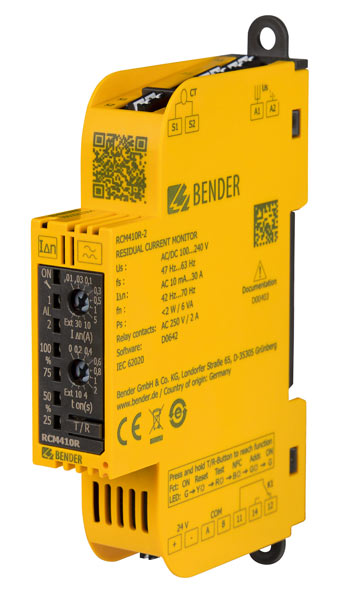 New Modbus enabled earth leakage relay from Bender